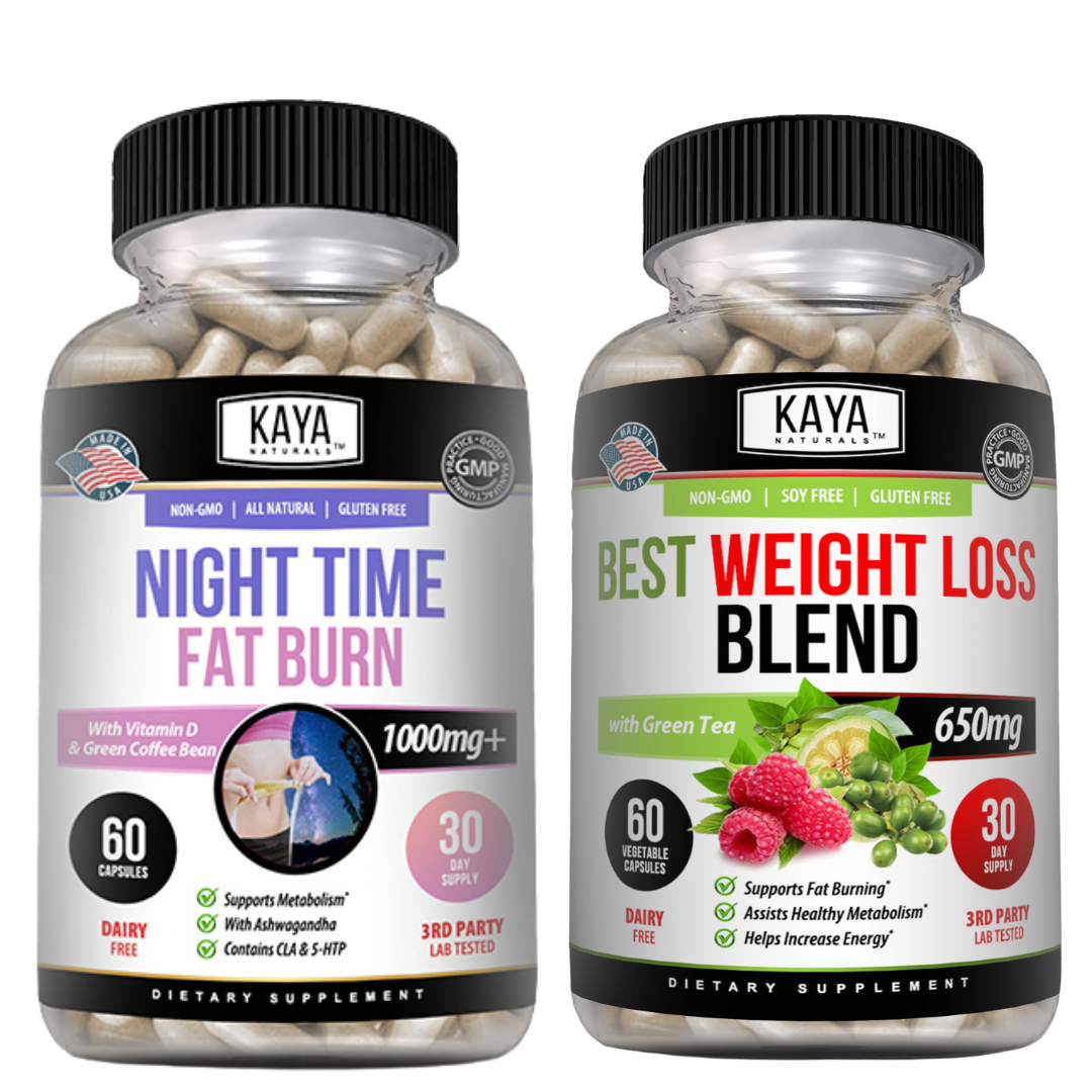 Night Time Fat Burn and Best Weight Loss Blend Bundle - Kaya Natural ...